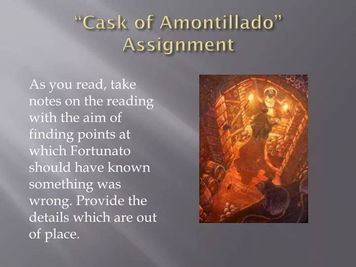 PPT - “Cask of Amontillado” Assignment PowerPoint Presentation, free ...