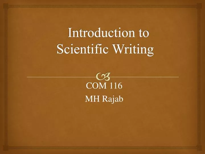 PPT - Introduction to Scientific Writing PowerPoint Presentation, free ...