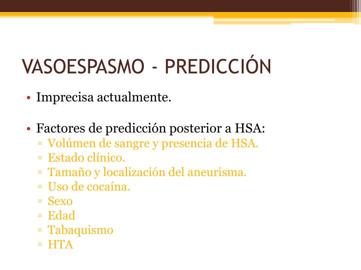 PPT - VASOESPASMO CEREBRAL PowerPoint Presentation - ID:2824766