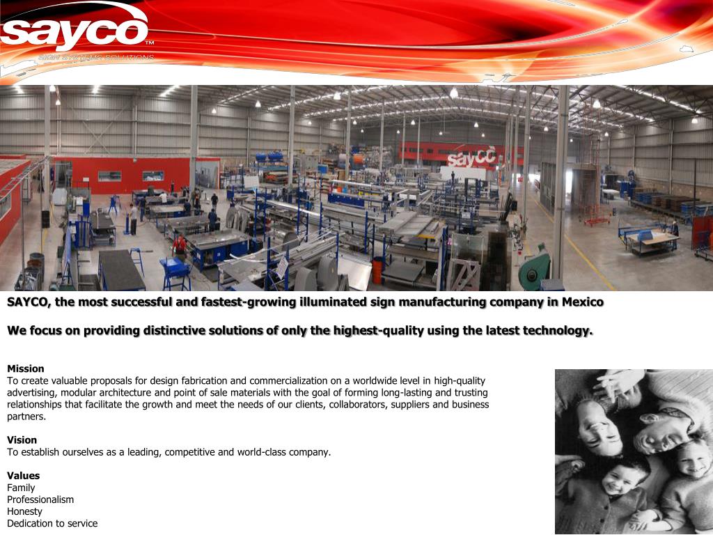 PPT - SAYCO, the most successful and fastest-growing illuminated sign ...