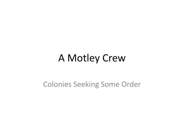 PPT - A Motley Crew PowerPoint Presentation, free download - ID:2825134