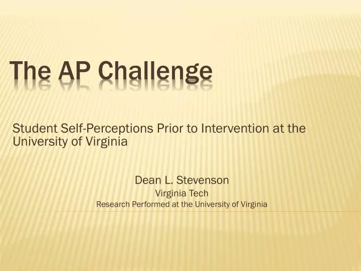 PPT - The AP Challenge PowerPoint Presentation, free download - ID:2825467