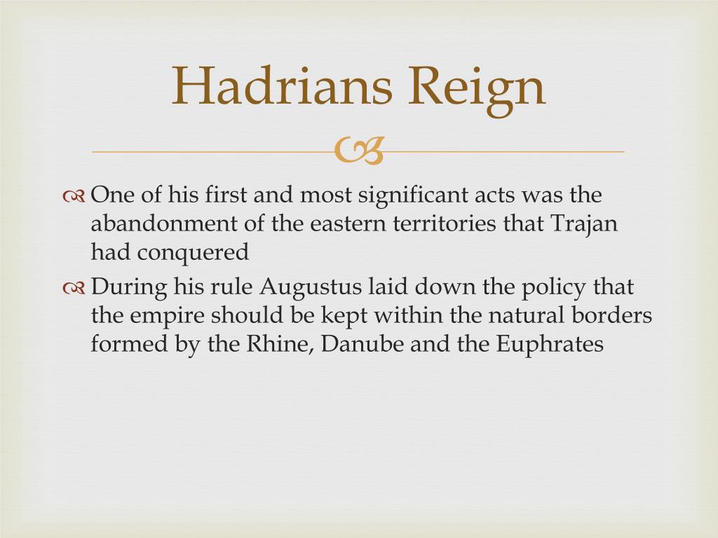 PPT - HADRIAN Imperator Caesar Traianus Hadrianus Augustus 117-138 ...