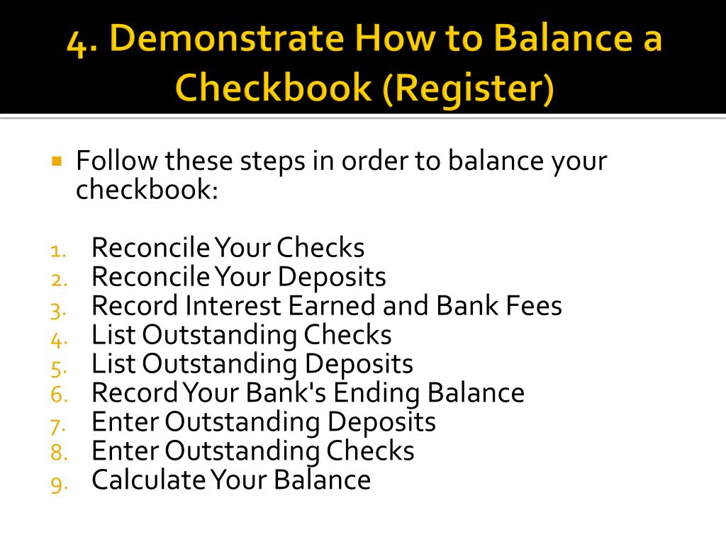 PPT - Checking Account Management and Budgeting PowerPoint Presentation ...