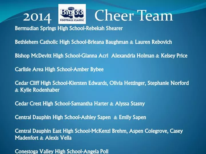 PPT - 2014 Cheer Team PowerPoint Presentation, free download - ID:2826837