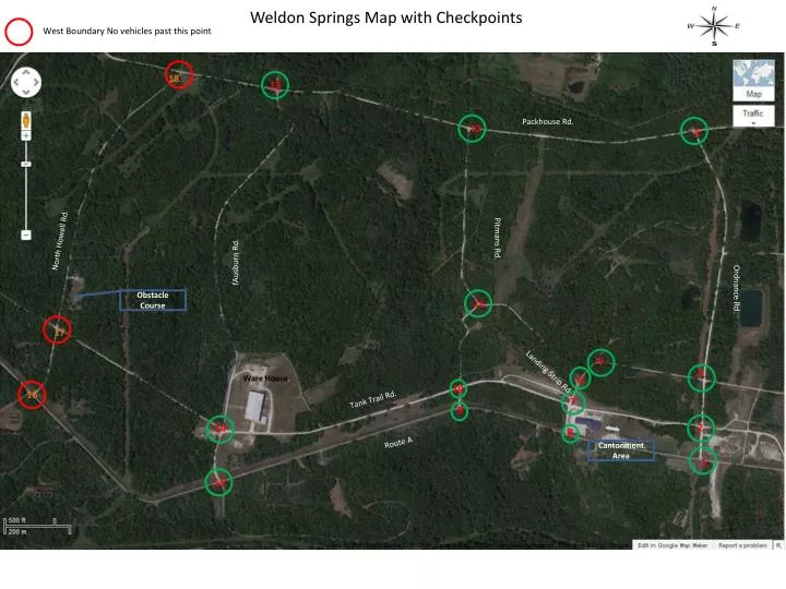 PPT - Weldon Springs Map with Checkpoints PowerPoint Presentation, free ...