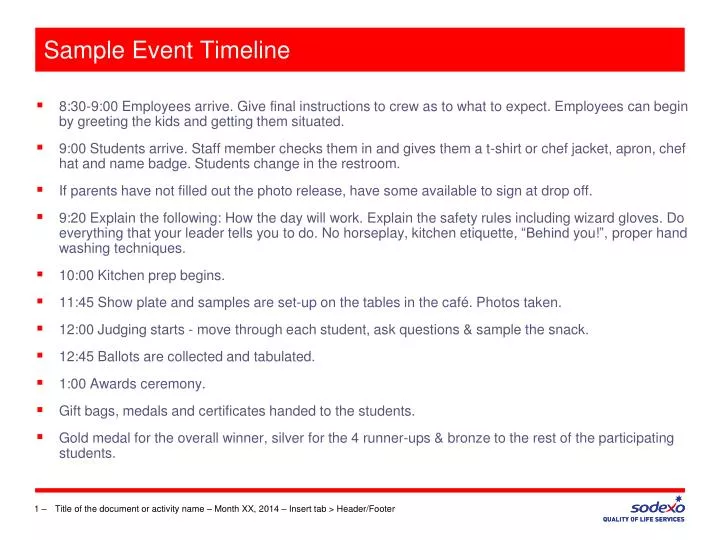PPT - Sample Event Timeline PowerPoint Presentation, free download - ID ...