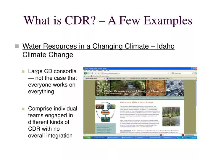 PPT - What is CDR? – A Few Examples PowerPoint Presentation, free ...