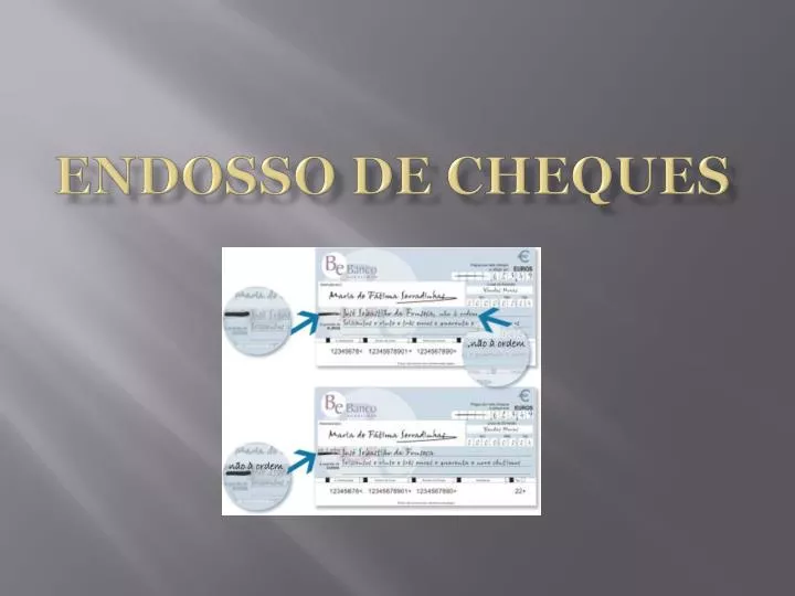 Endosso De Cheque Exemplo