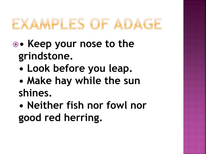 PPT - Adage PowerPoint Presentation - ID:2828106