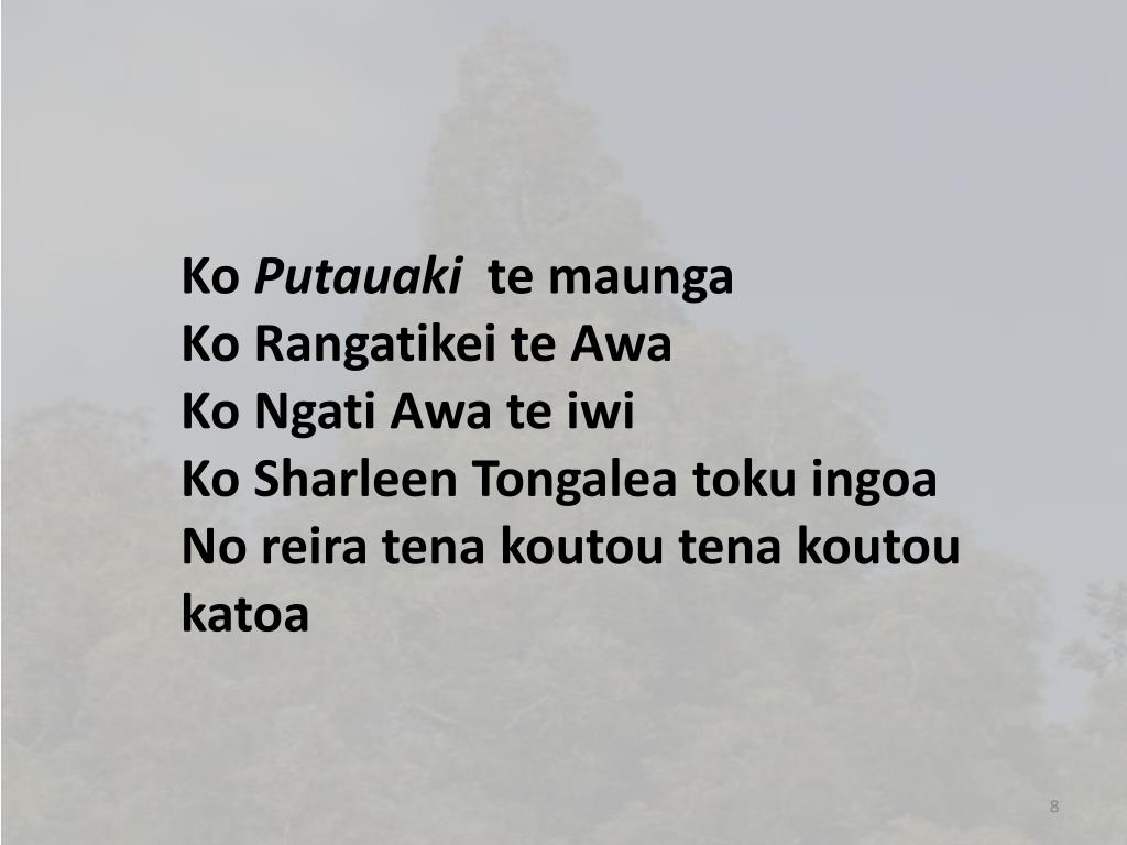 PPT - Ko Puheke te maunga Ko Rangaunu te moana Ko Whangatane te awa Ko ...