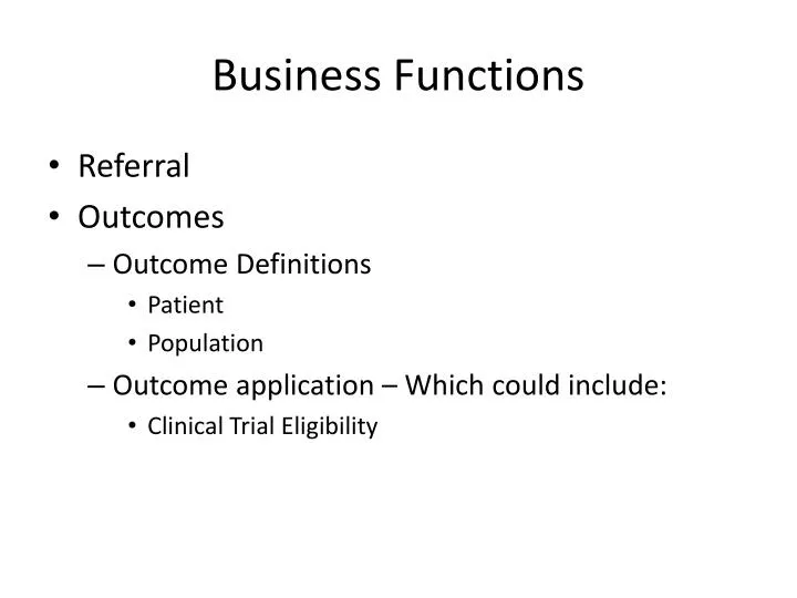 PPT - Business Functions PowerPoint Presentation, free download - ID ...