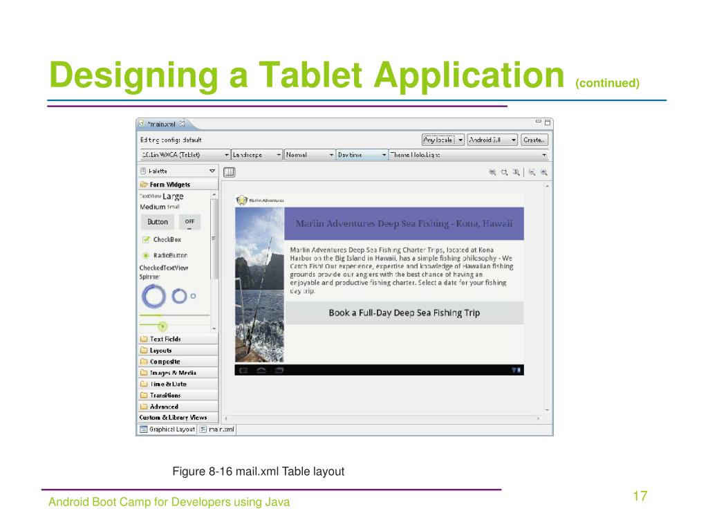 PPT - Chapter 8: Design! Using a DatePicker on a Tablet PowerPoint ...