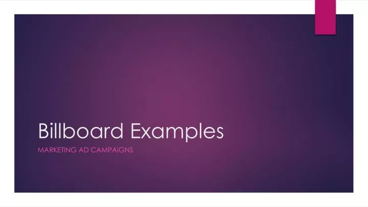 PPT - Billboard Examples PowerPoint Presentation, free download - ID ...