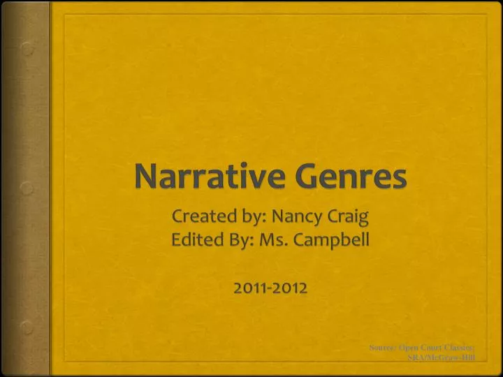 PPT - Narrative Genres PowerPoint Presentation, free download - ID:2830372