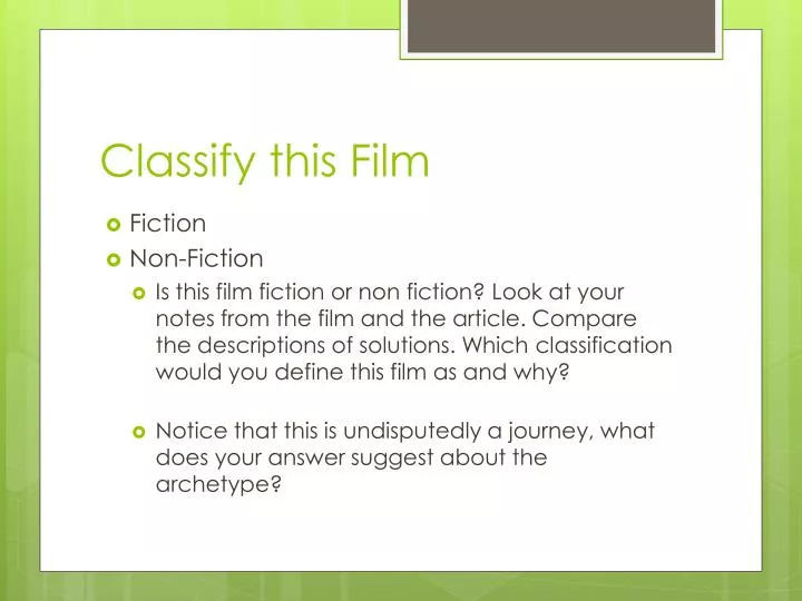 PPT - Classify this Film PowerPoint Presentation, free download - ID ...
