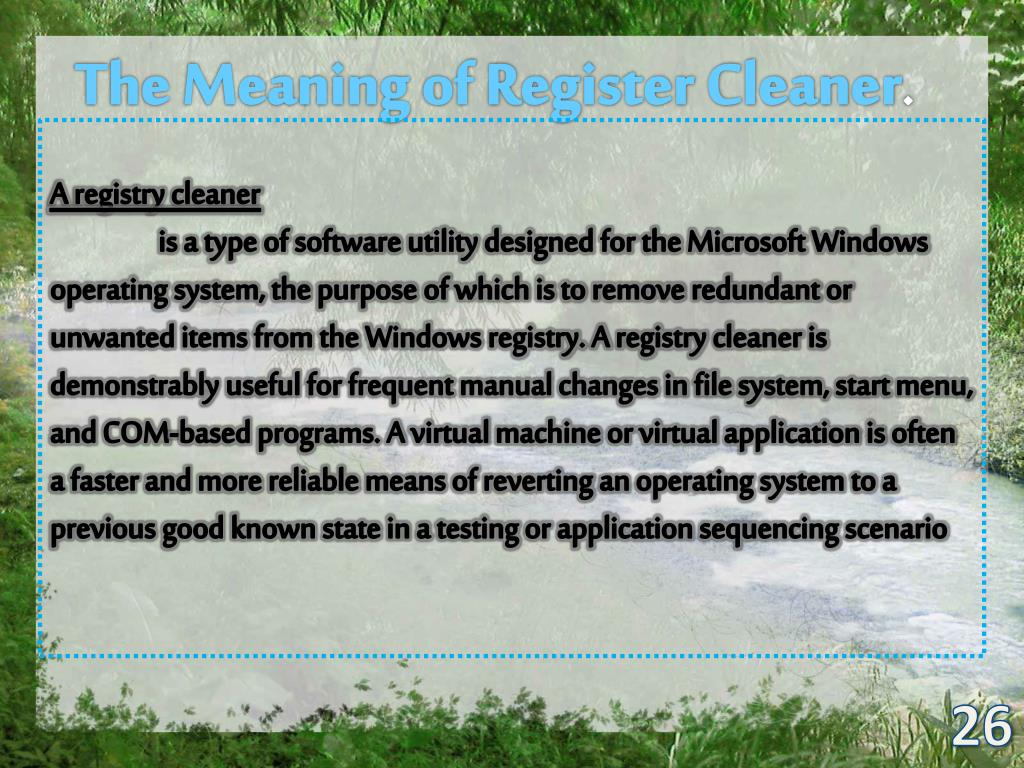 PPT - Register Cleaner PowerPoint Presentation, free download - ID:2830578