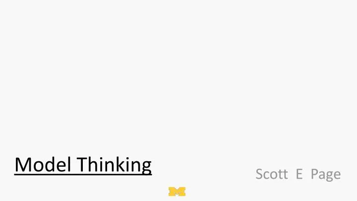 PPT - Model Thinking PowerPoint Presentation, free download - ID:2830701