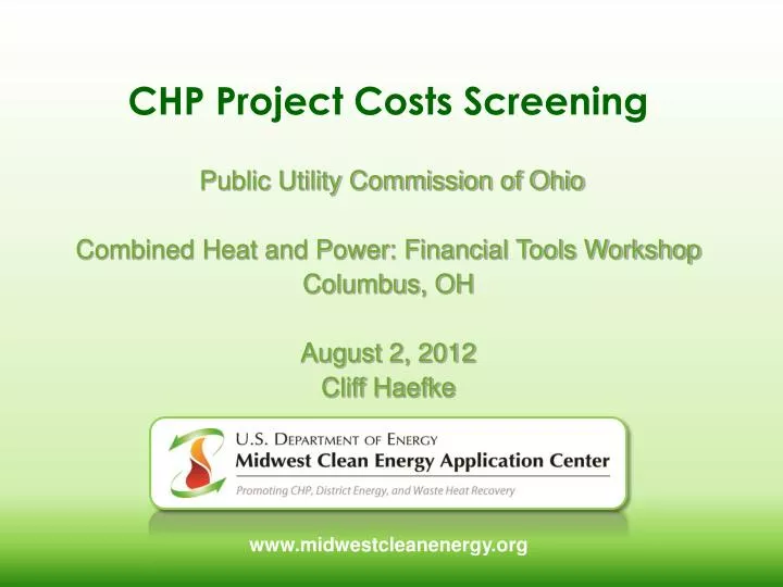 PPT - CHP Project Costs Screening PowerPoint Presentation, free ...