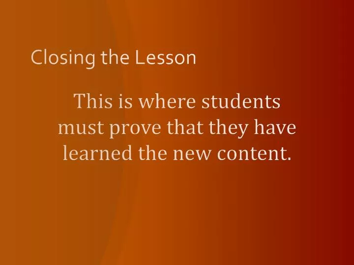 PPT - Closing the Lesson PowerPoint Presentation, free download - ID ...