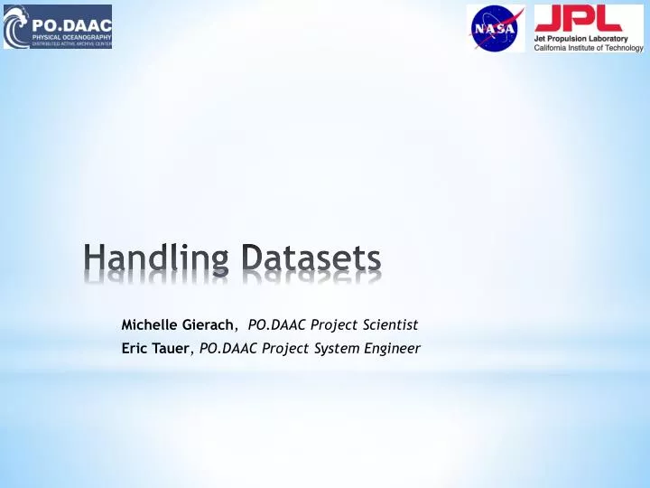 PPT - Handling Datasets PowerPoint Presentation, free download - ID:2832502