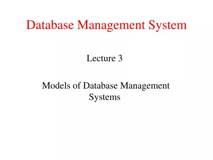 PPT - Database Management System PowerPoint Presentation, free download ...