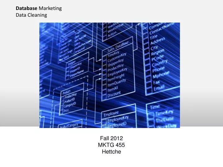 PPT - Database Marketing Data Cleaning PowerPoint Presentation, free ...