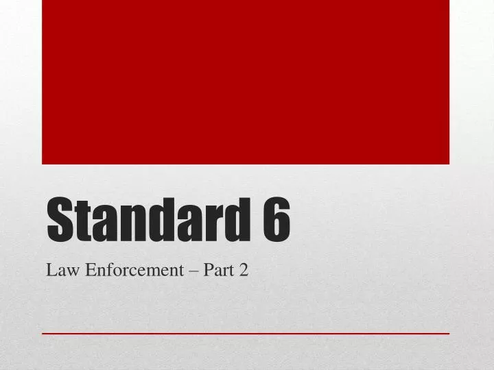 PPT - Standard 6 PowerPoint Presentation, free download - ID:2833103
