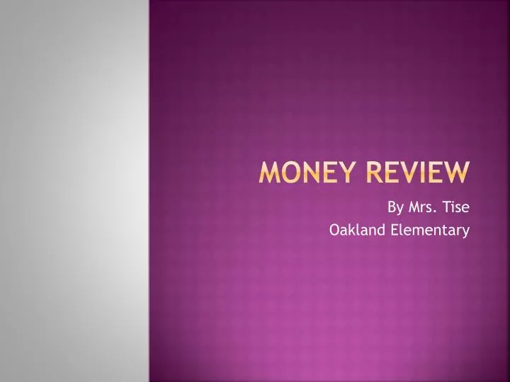 PPT - Money Review PowerPoint Presentation, free download - ID:2833298