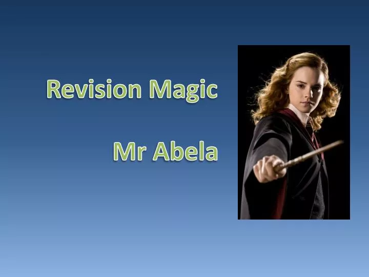 PPT - Revision Magic PowerPoint Presentation, free download - ID:2833787