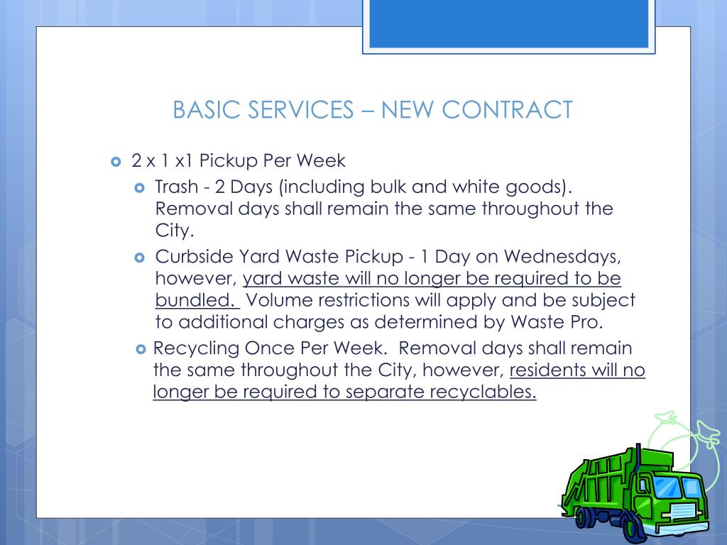 PPT - Residential Solid Waste Services Final Negotiated Contract with ...