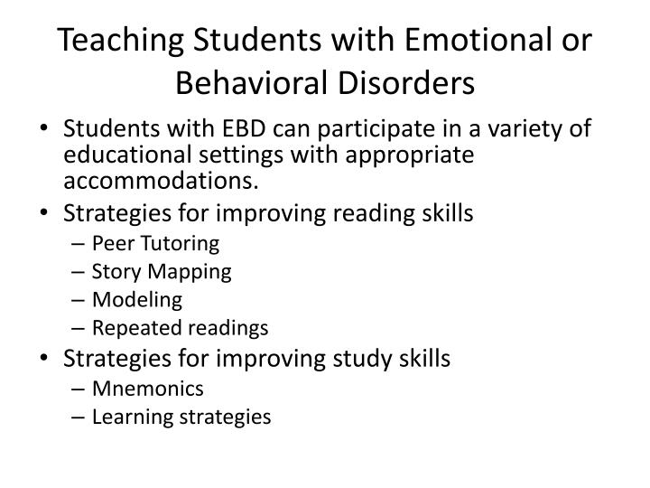 PPT - Chapter 7 Emotional and Behavioral Disorders PowerPoint ...