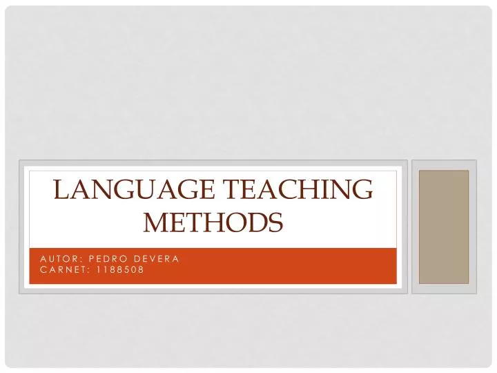 PPT - LANGUAGE TEACHING METHODS PowerPoint Presentation, free download ...