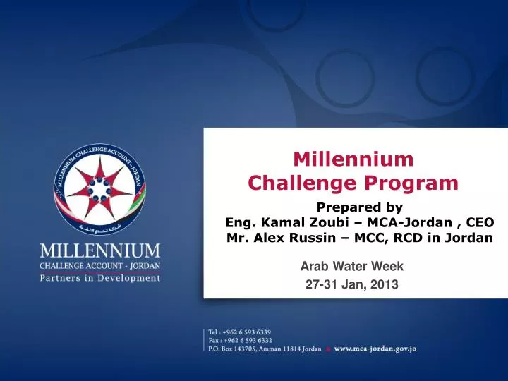 PPT - Millennium Challenge Program PowerPoint Presentation, free ...