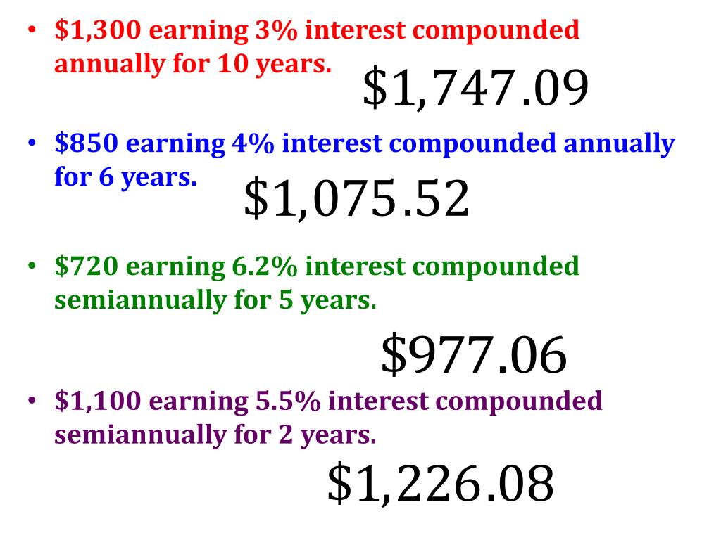 PPT Compound Interest Formula PowerPoint Presentation Free Download