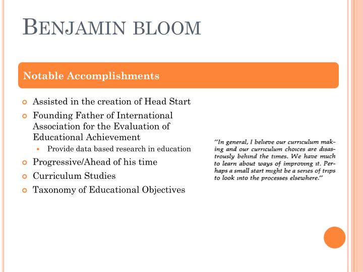 PPT - John Goodlad & Benjamin Bloom PowerPoint Presentation - ID:2835416