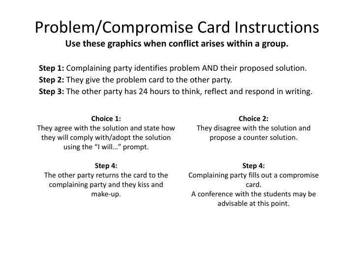 PPT - Problem/Compromise Card Instructions Use these graphics when ...