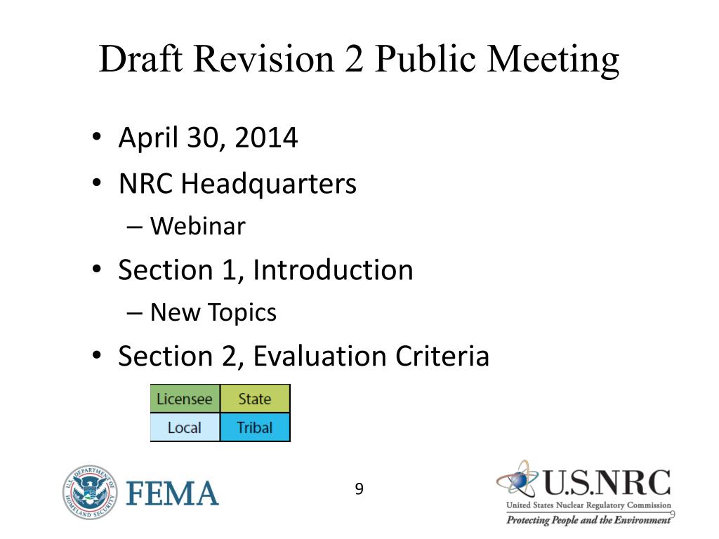 PPT - NUREG-0654/FEMA-REP-1, Revision 2 National Radiological Emergency ...