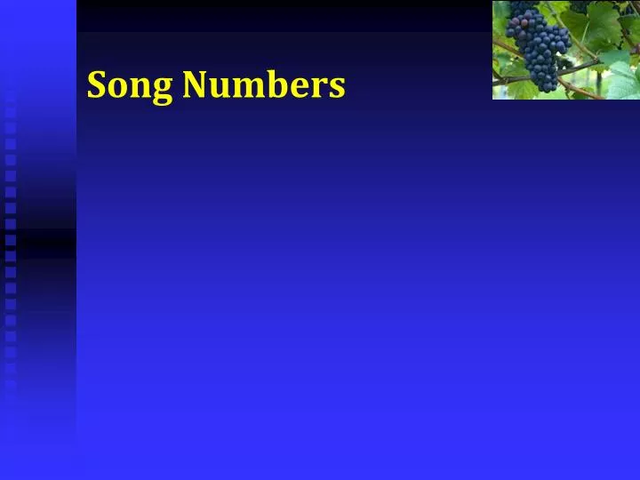 PPT - Song Numbers PowerPoint Presentation, free download - ID:2836233