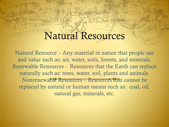PPT - Natural Resources PowerPoint Presentation, free download - ID:2836287