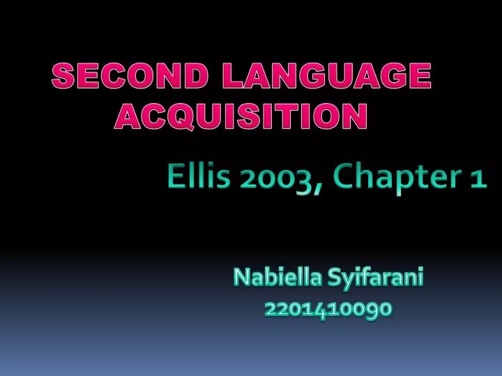 Ppt Second Language Acquisition Powerpoint Presentation Free