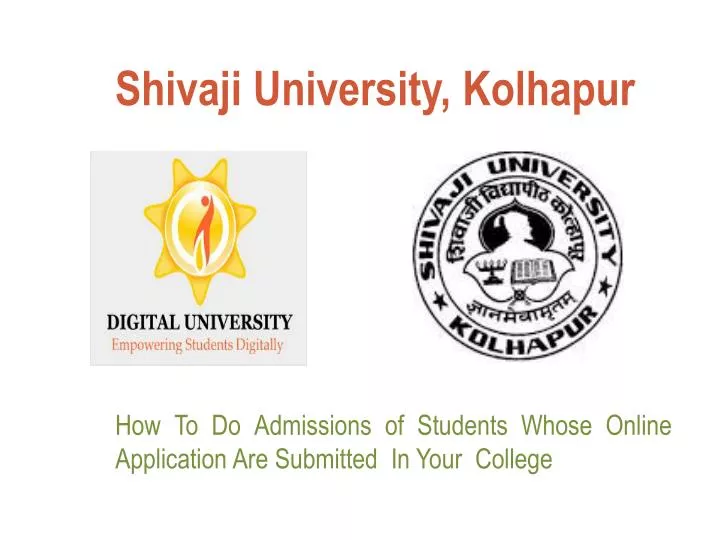 PPT - Shivaji University, Kolhapur PowerPoint Presentation, free ...