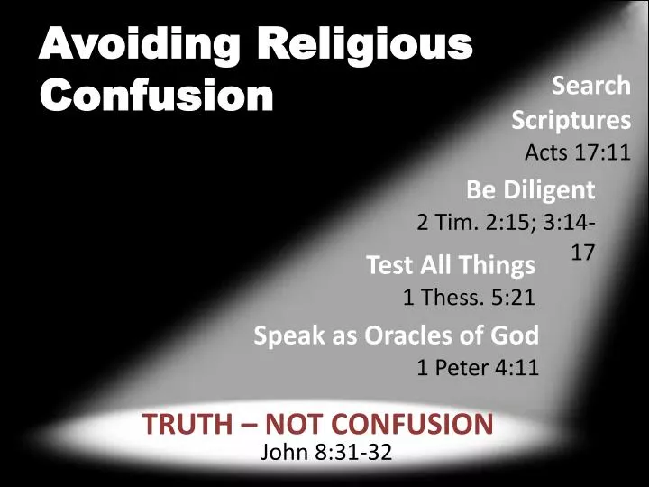 PPT - Avoiding Religious Confusion PowerPoint Presentation, free ...