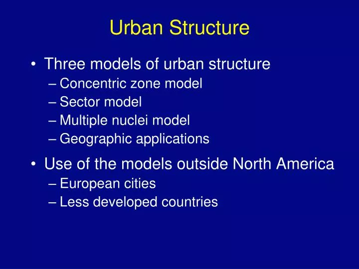 PPT - Urban Structure PowerPoint Presentation, free download - ID:2837023