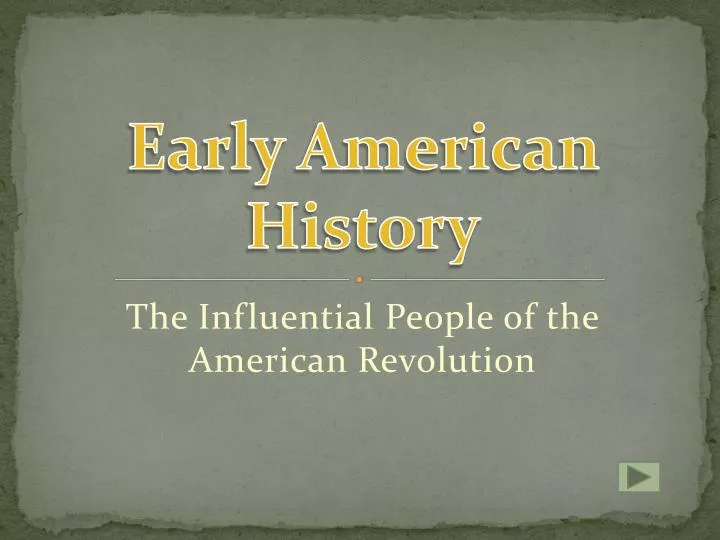 PPT - Early American History PowerPoint Presentation, free download ...