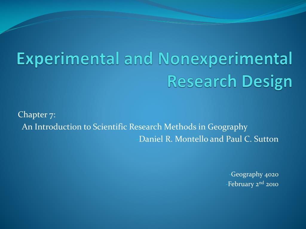 PPT - Experimental and Nonexperimental Research Design PowerPoint ... PPT - Experimental and Nonexperimental Research Design PowerPoint ...