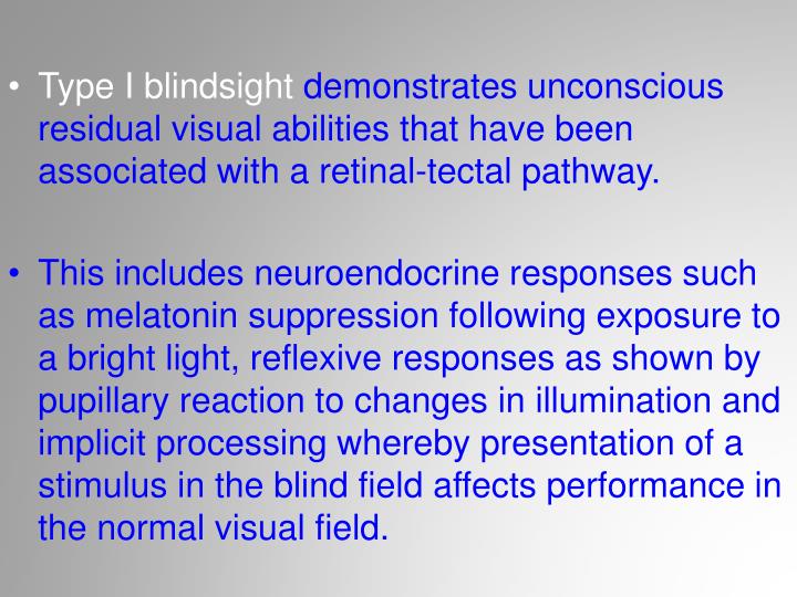 PPT - What is Blindsight? PowerPoint Presentation - ID:2838348