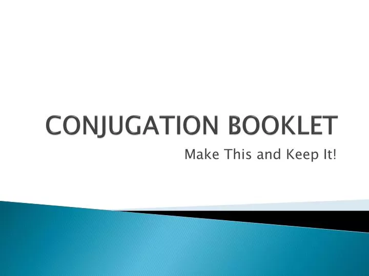 PPT - CONJUGATION BOOKLET PowerPoint Presentation, free download - ID ...