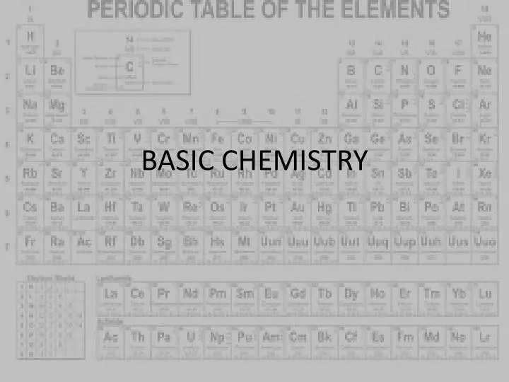 PPT - BASIC CHEMISTRY PowerPoint Presentation, free download - ID:2839209