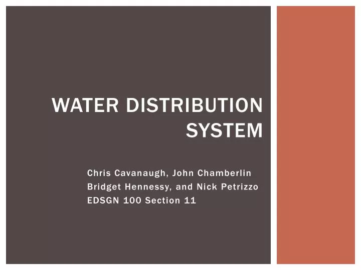 PPT - Water distribution system PowerPoint Presentation, free download ...